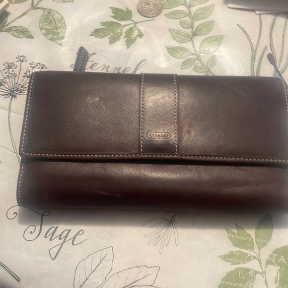 Coach | Bags | Coach All Leather Wallet Lots Of Compartments | Poshmark